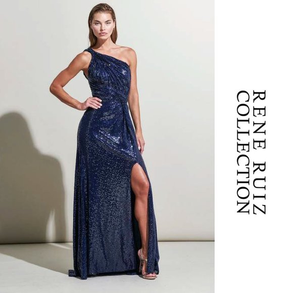Rene Ruiz | Dresses | Rene By Rene Ruiz Collection One Shoulder Drape ...